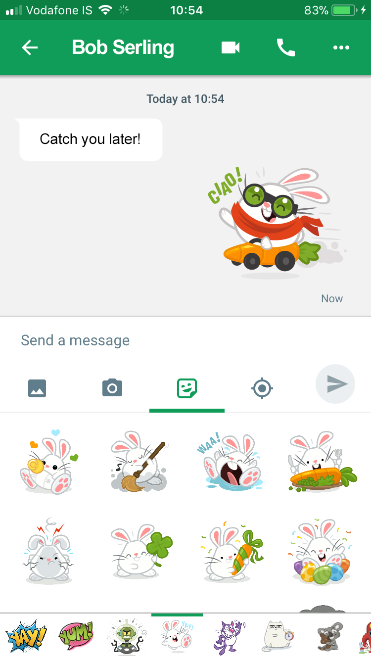 Hangouts stickers