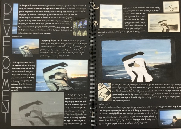 A selection of Fine Art sketchbook pages exploring idea development ...