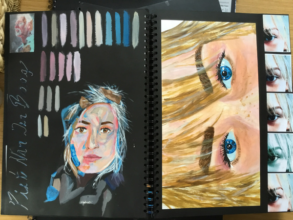 A selection of Fine Art sketchbook pages exploring idea development ...