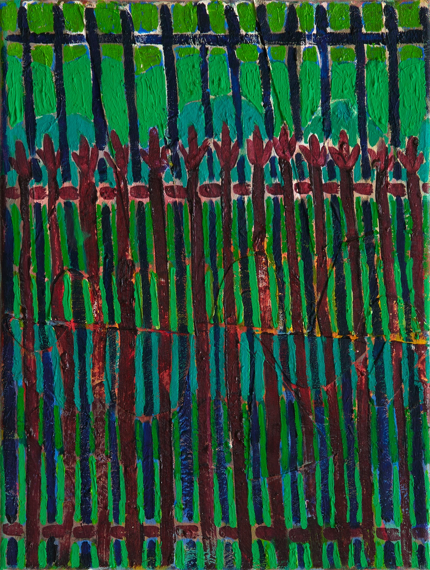 Fend Oil, Marble Dust and Linen on Canvas. 50 x 37cm