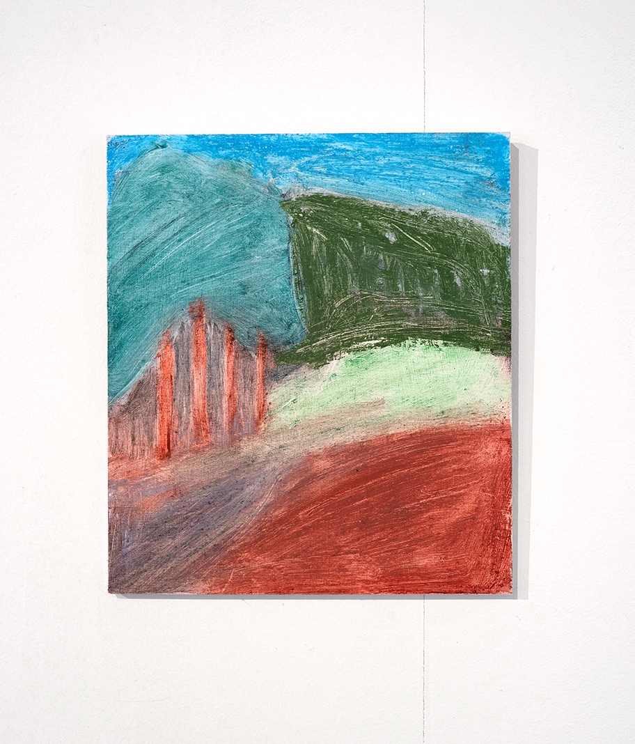 Pine trees, 2021 Oil and oil stick on plywood, 25 x 22 cm (photo Hanna ...