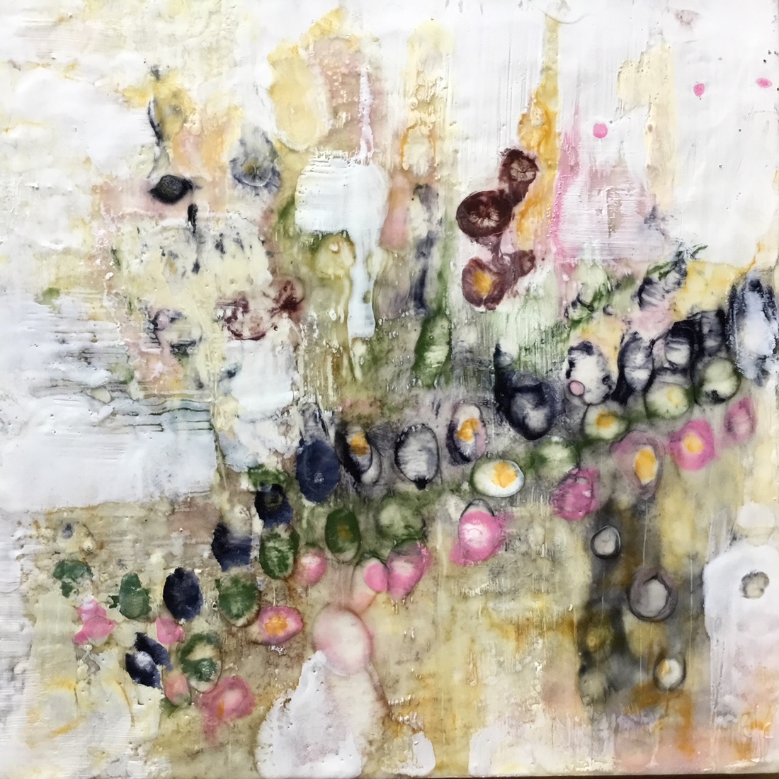 Encaustic Painting by Jane Foot - Visual Haiku