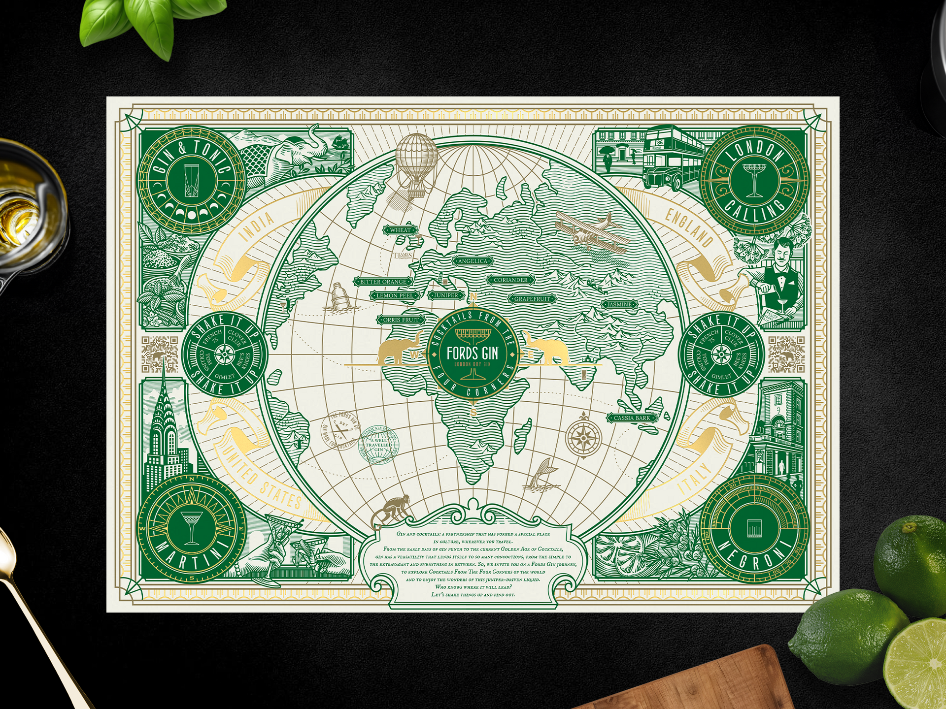 Fords Gin - Tasting Map